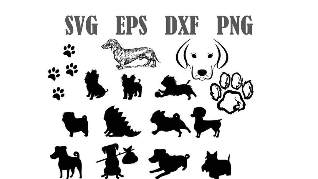 Perro dibujo svg, imágenes digitales, svg dxf eps png, cachorros svg ...