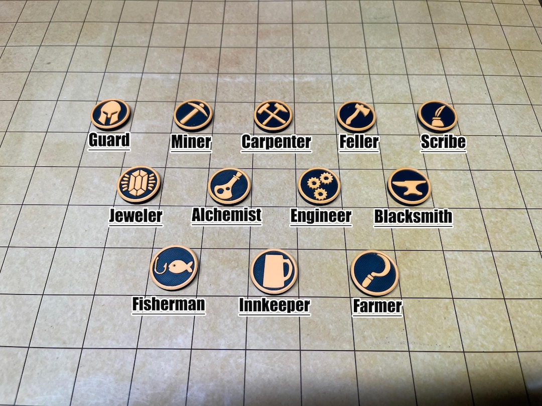 Basic NPC Token Set | Physical Tabletop RPG Tokens | Townsfolk ...