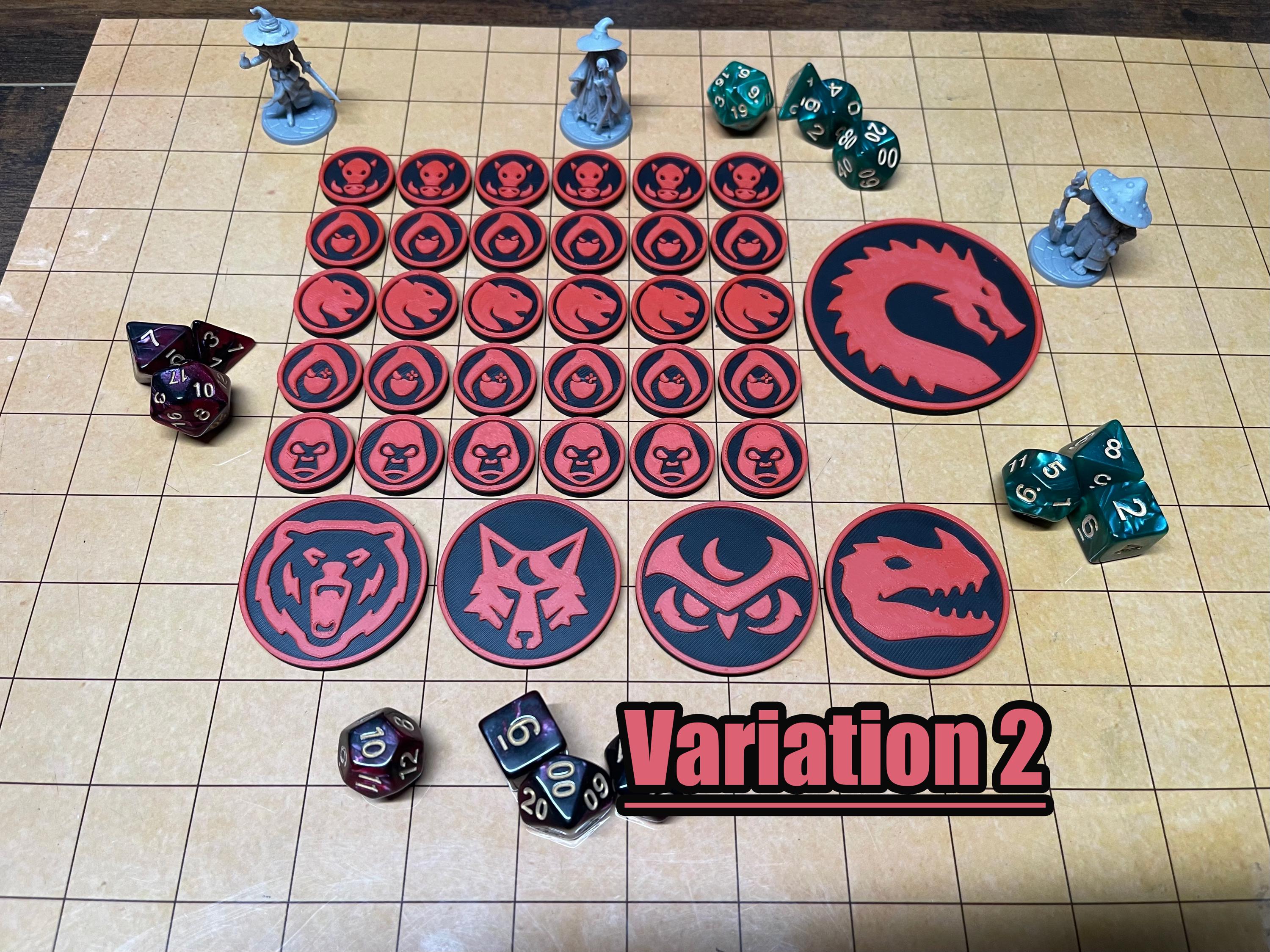 Enemy Token Set: Dungeons and Dragons, Pathfinder RPG - 35 Piece - Etsy