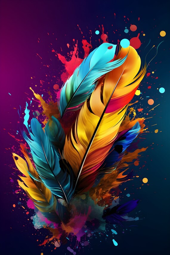 Abstract Feather Drawings