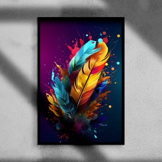 Abstract Feather Drawing