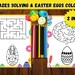 Easter Mazes Coloring Book, Easter Coloring Pages for Kids, Easter ...