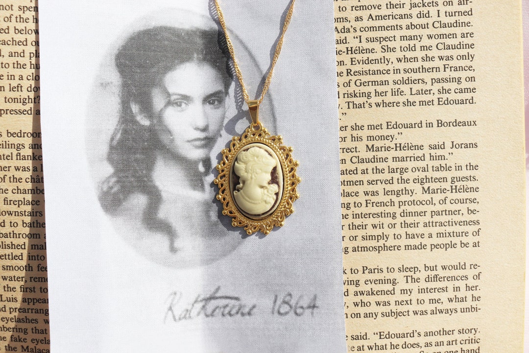 Collier Katherine, collier camée femme, bijoux camée vintage - Etsy France