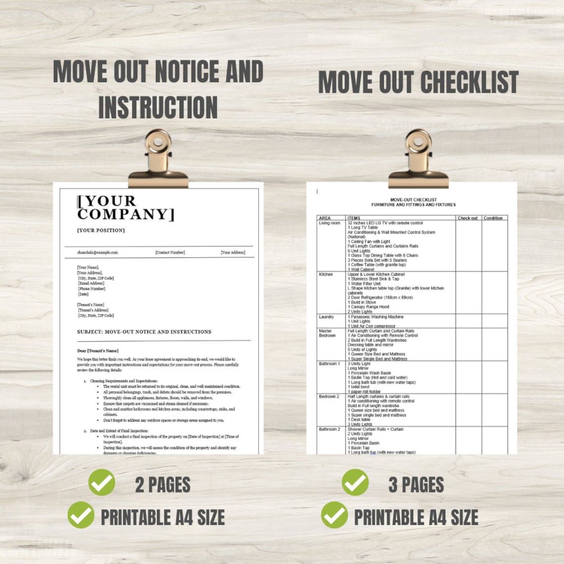 Rental Agreement Kit: Landlord Forms, Lease Contract (excel & Word) - Etsy