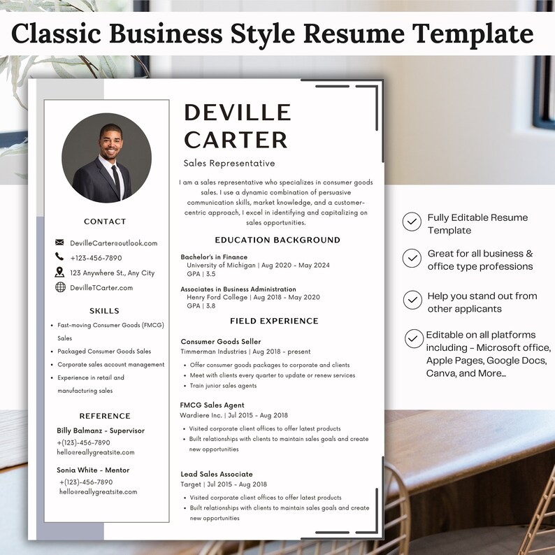 Business Resume,real Estate Resume,ats Friendly Resume,creative Resume ...