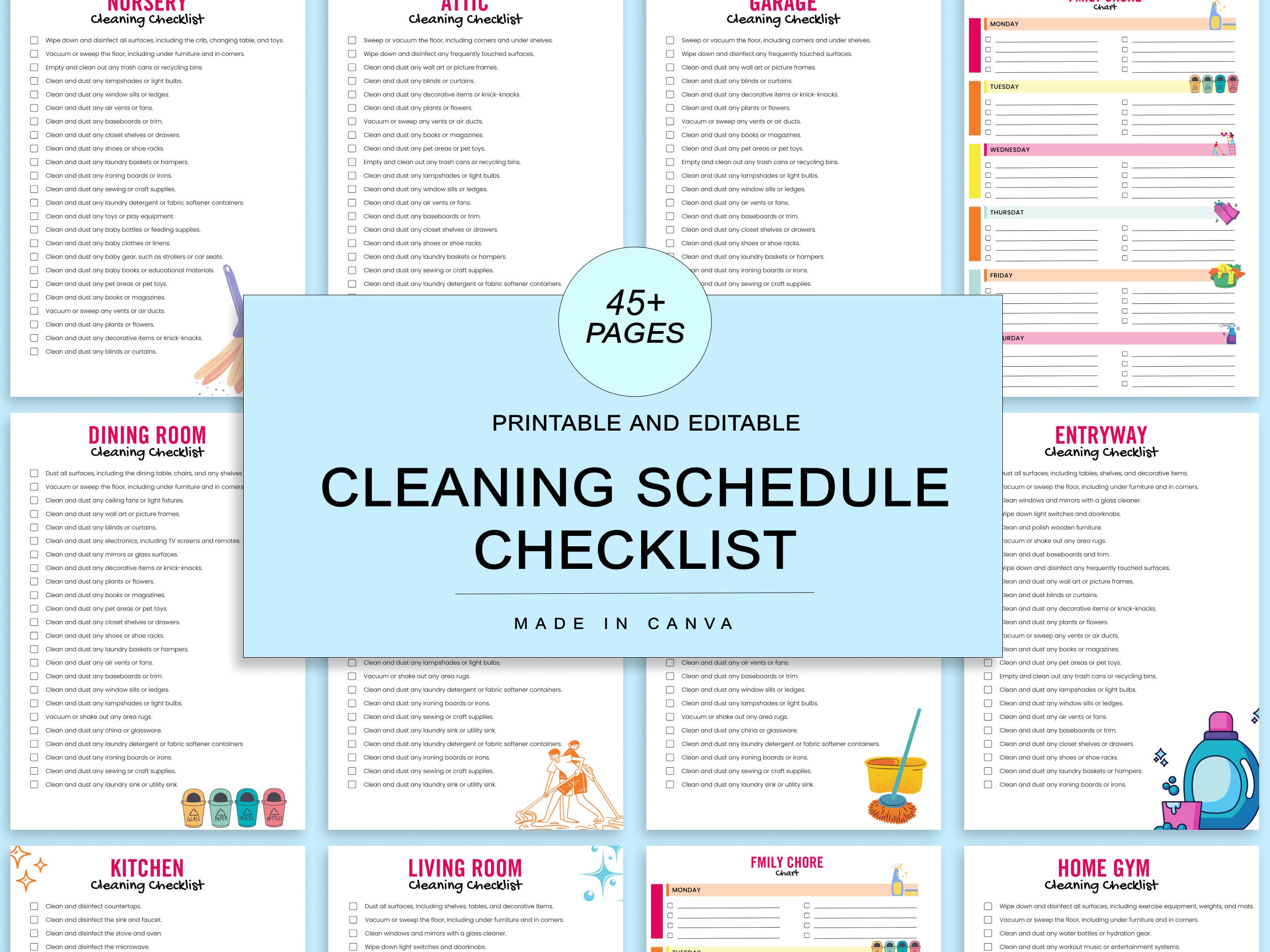 Cleaning Checklist for Cleaners|cleaning Business Checklist|digital ...