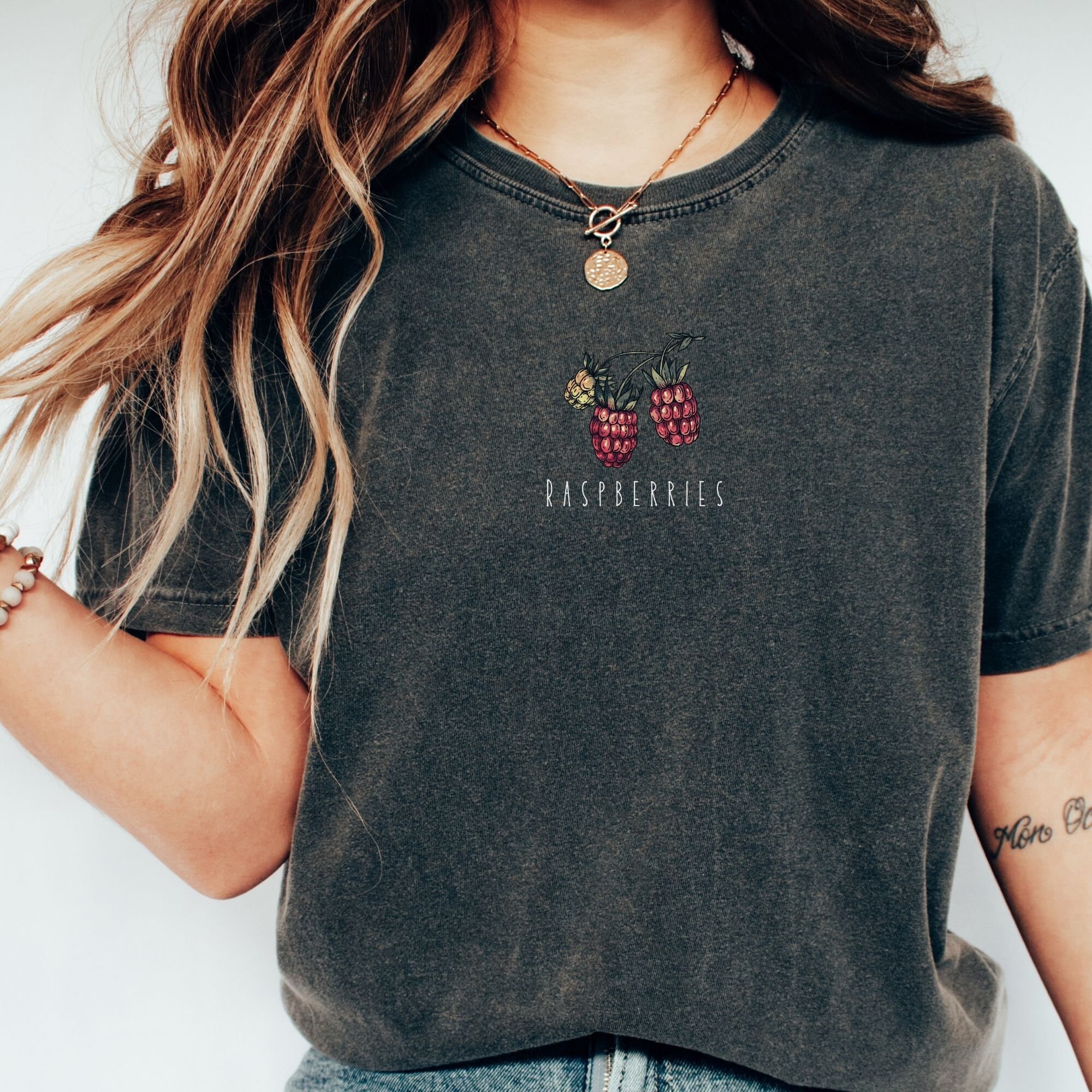 Raspberry Shirt, Cute Core Aesthetic, Fruit Shirt Botanical Shirt ...