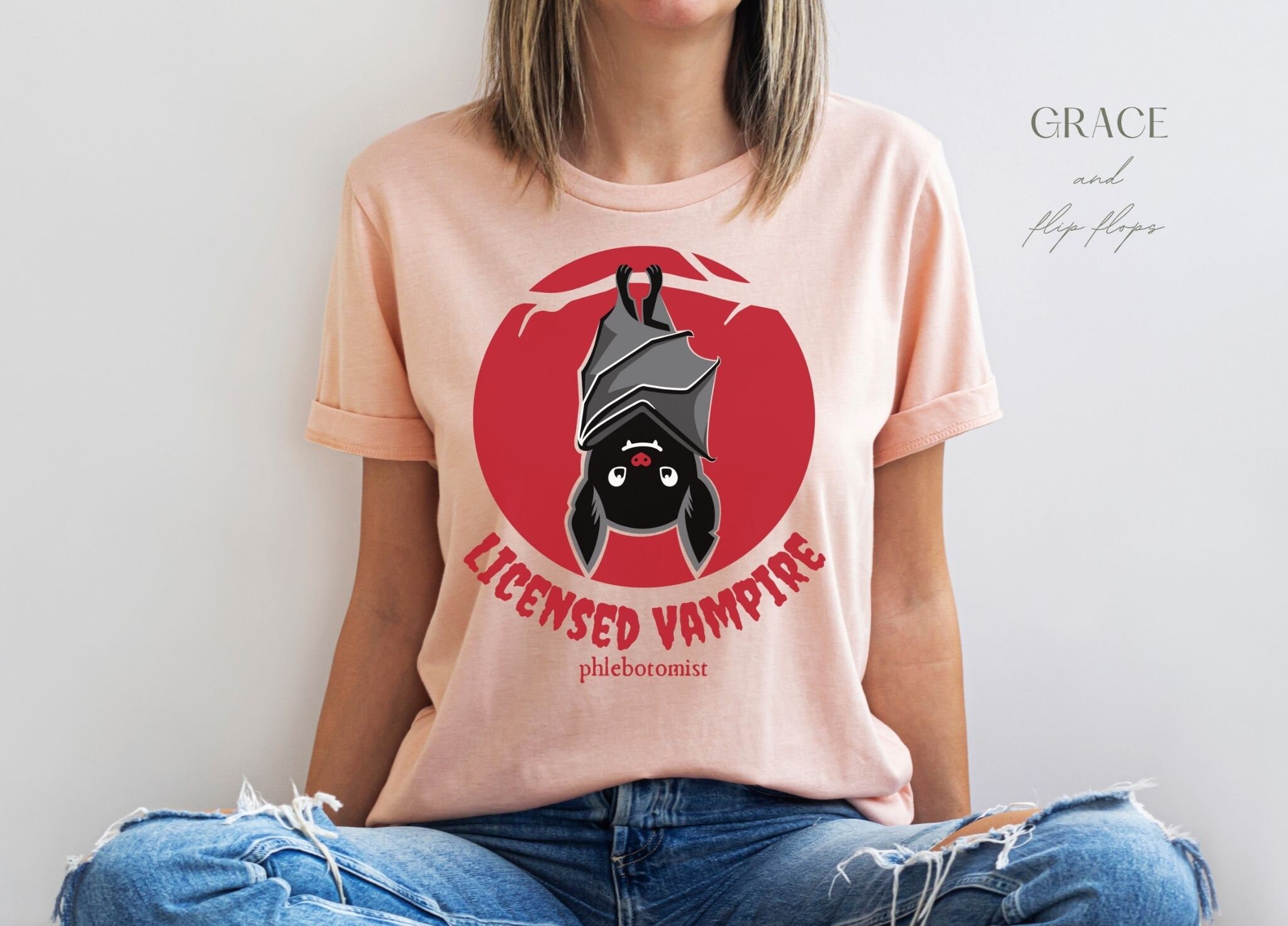 Vampire Bat Phlebotomist Shirt Phlebotomy Shirts Gift for Medical ...