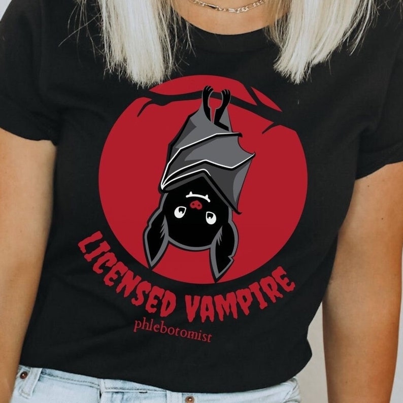 Vampire Bat Phlebotomist Shirt Phlebotomy Shirts Gift for Medical ...