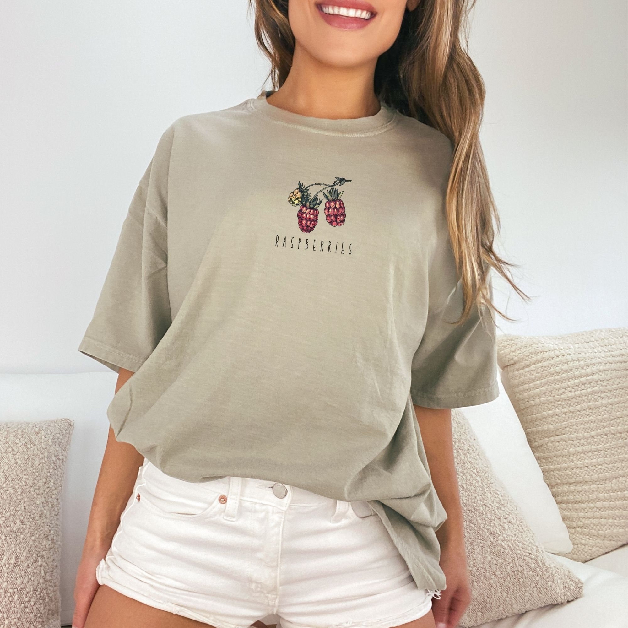 Raspberry Shirt, Cute Core Aesthetic, Fruit Shirt Botanical Shirt ...