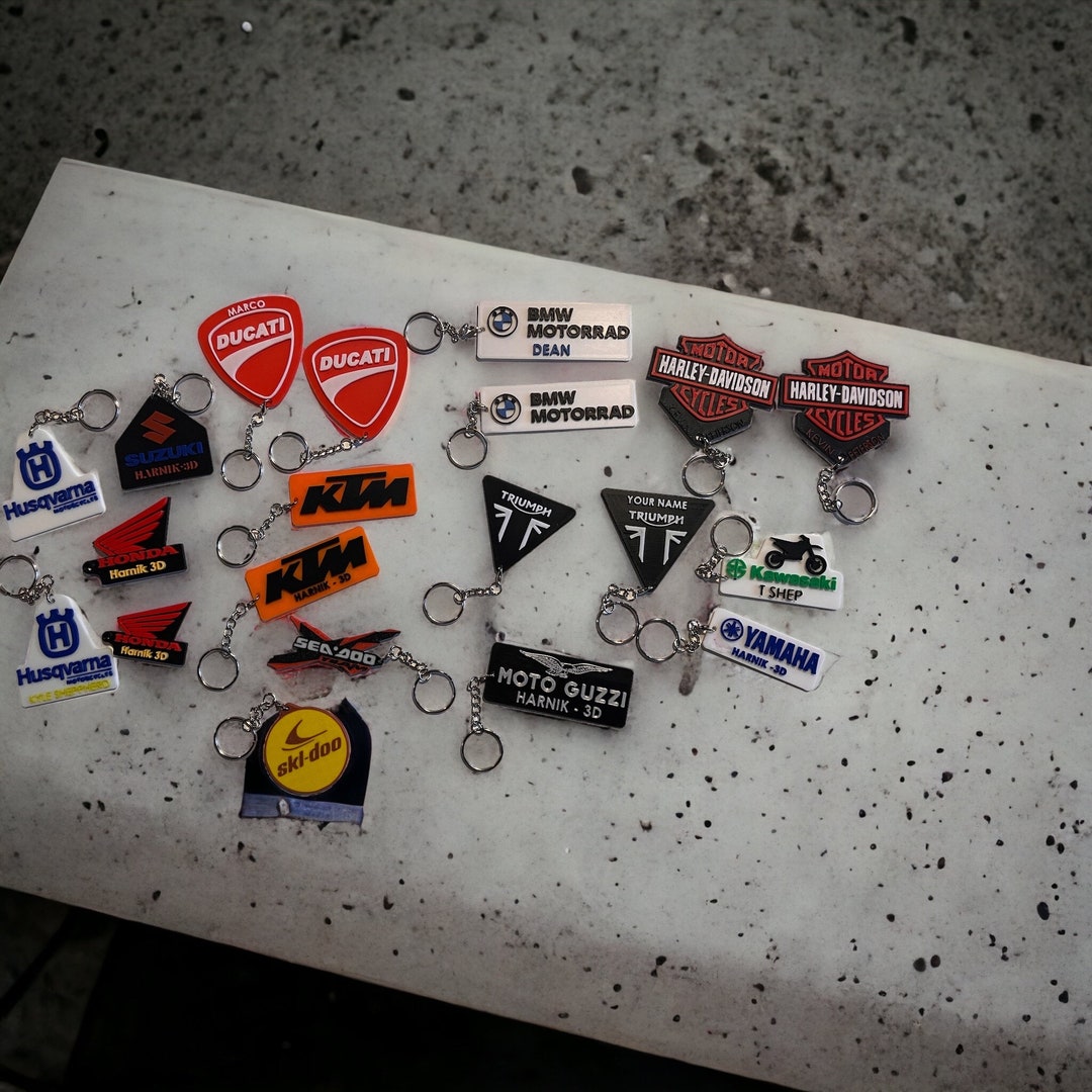 Motorcycle Logo Personalized Key Chains - Etsy