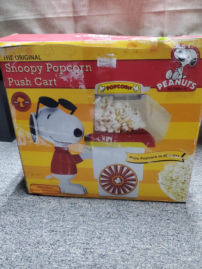 The Original Snoopy Popcorn Cart (like New) - Etsy
