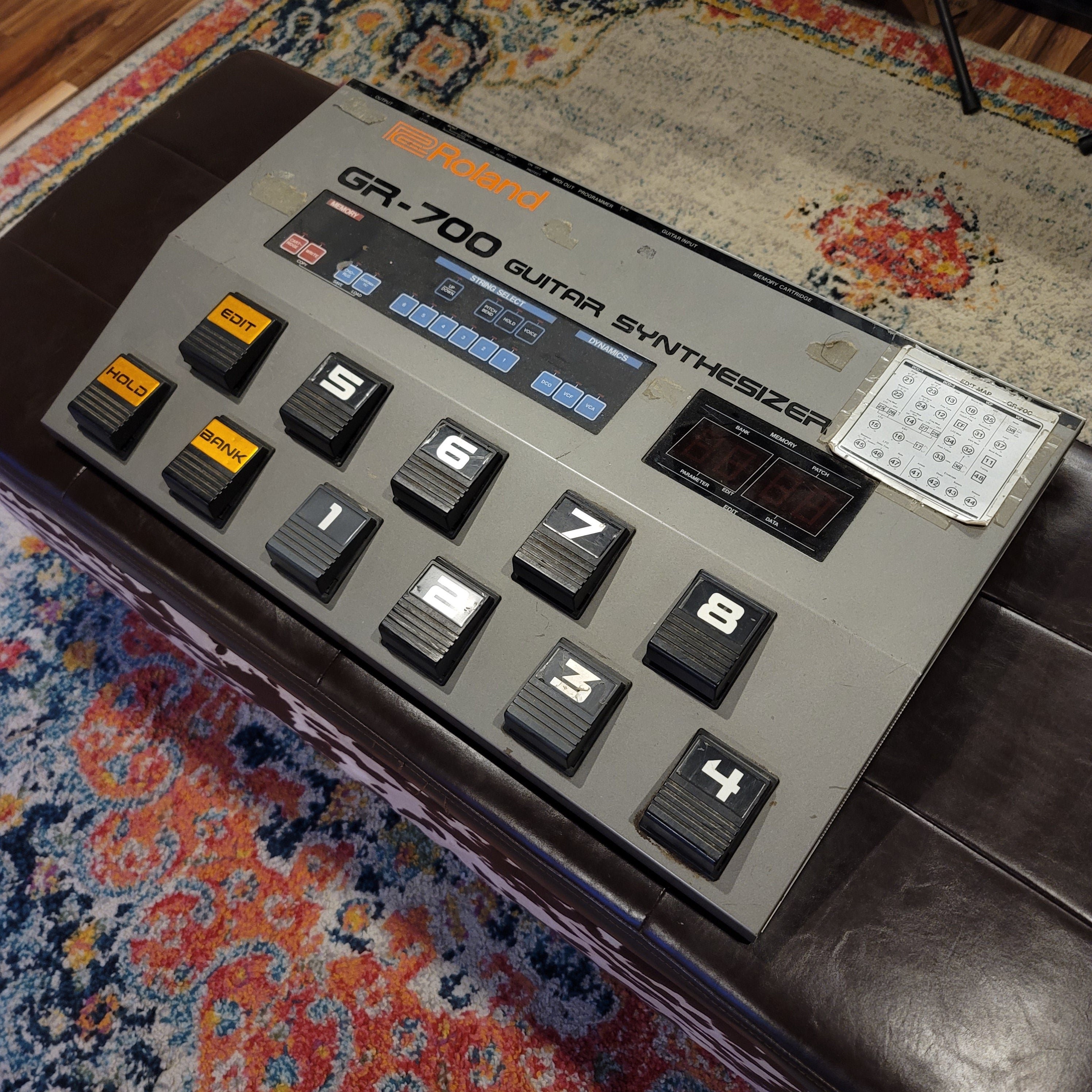 1984 Roland Synthesizer G-707 Guitar GR-700 Foot Controller Synth Black ...