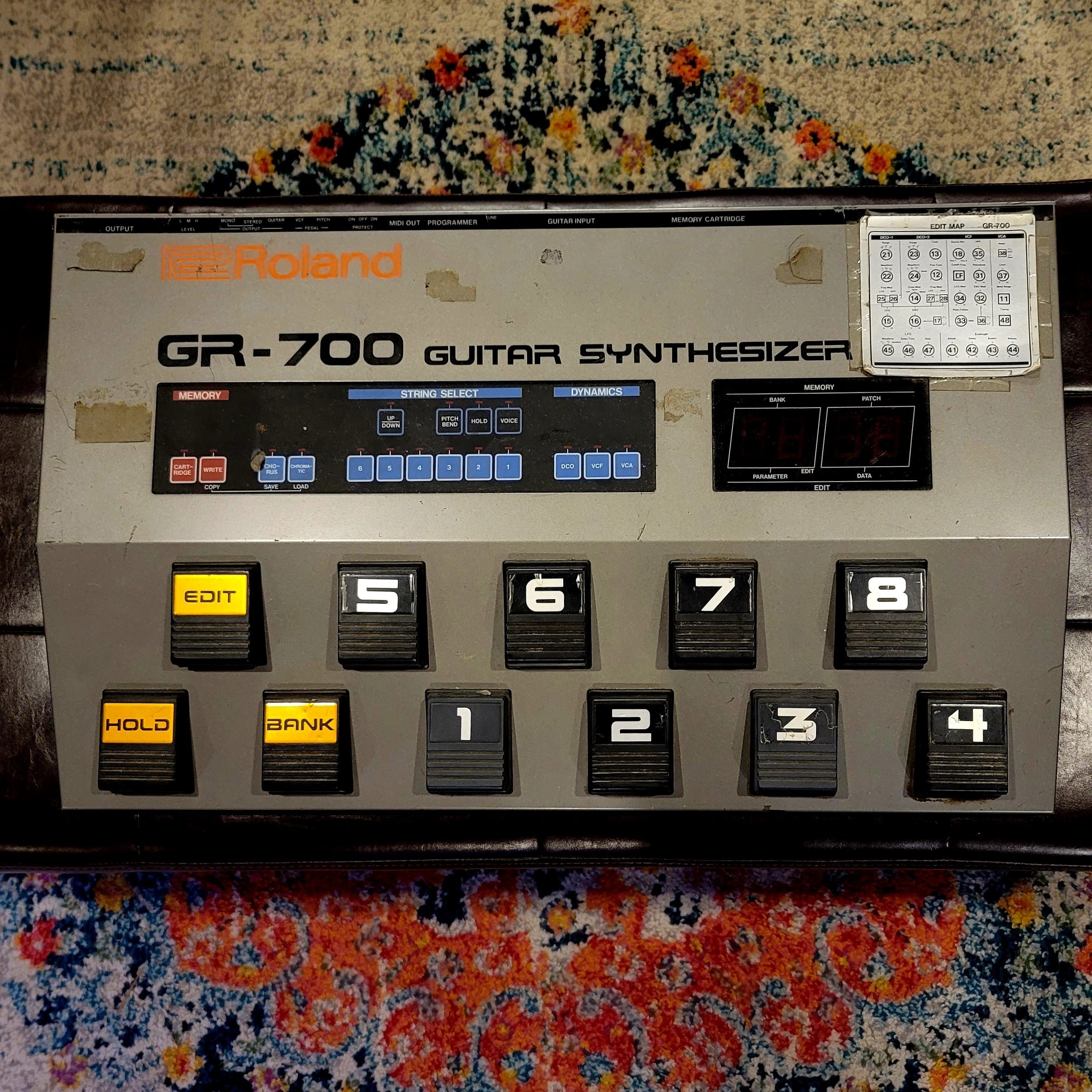 1984 Roland Synthesizer G-707 Guitar GR-700 Foot Controller Synth Black ...
