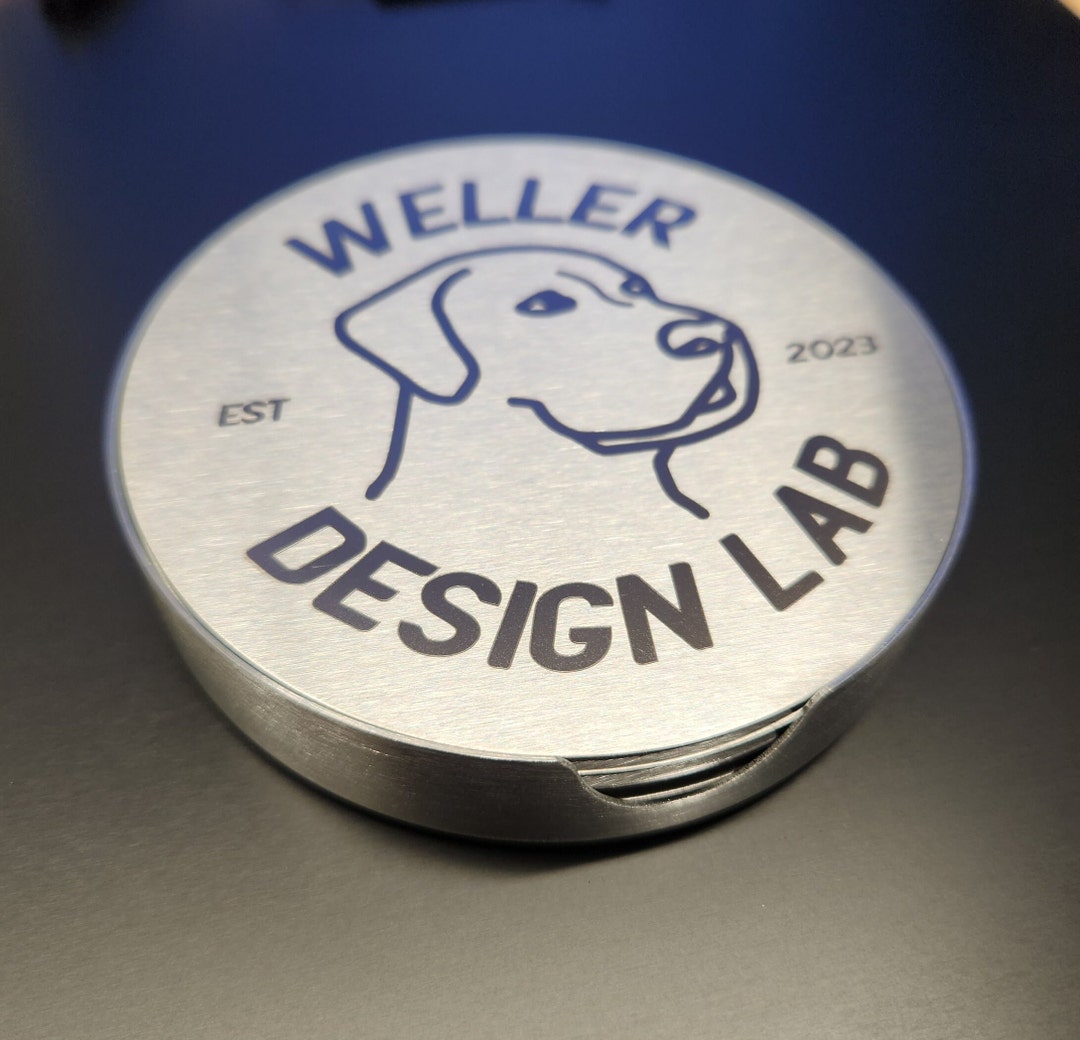6 Custom Stainless Steel Coaster Set - Etsy
