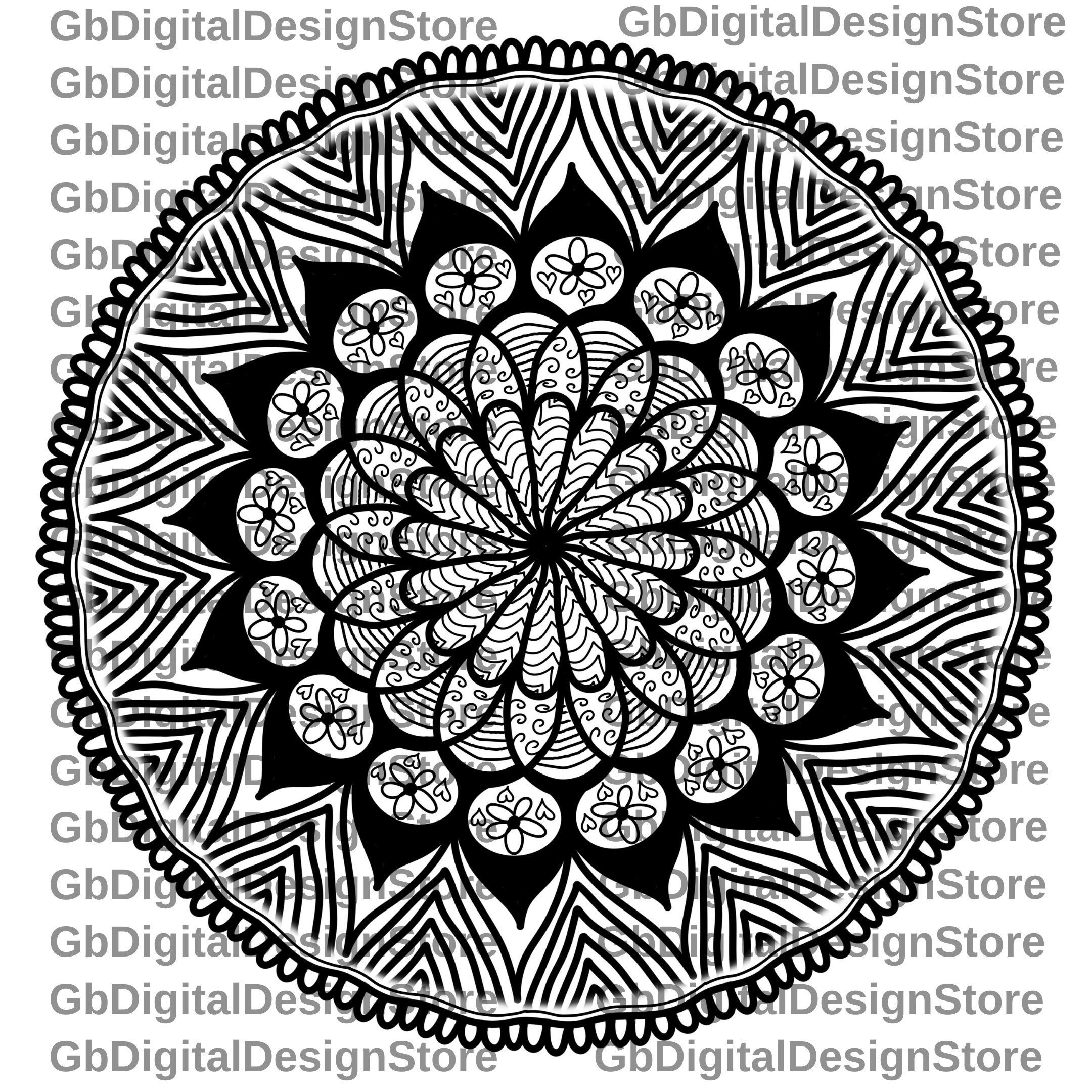 Digital Mandala Art - Etsy