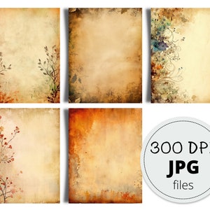 20 Pc Ancient Paper Textures Journal Kit, Old Vintage Digital Paper ...