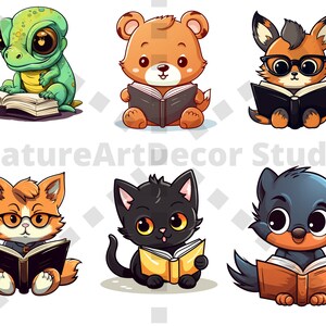 30pc Adorable Animals Lost in Stories PNG Bundle, Sweet Animals Are ...