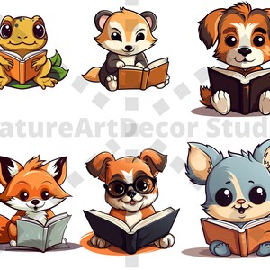 30pc Adorable Animals Lost in Stories PNG Bundle, Sweet Animals Are ...