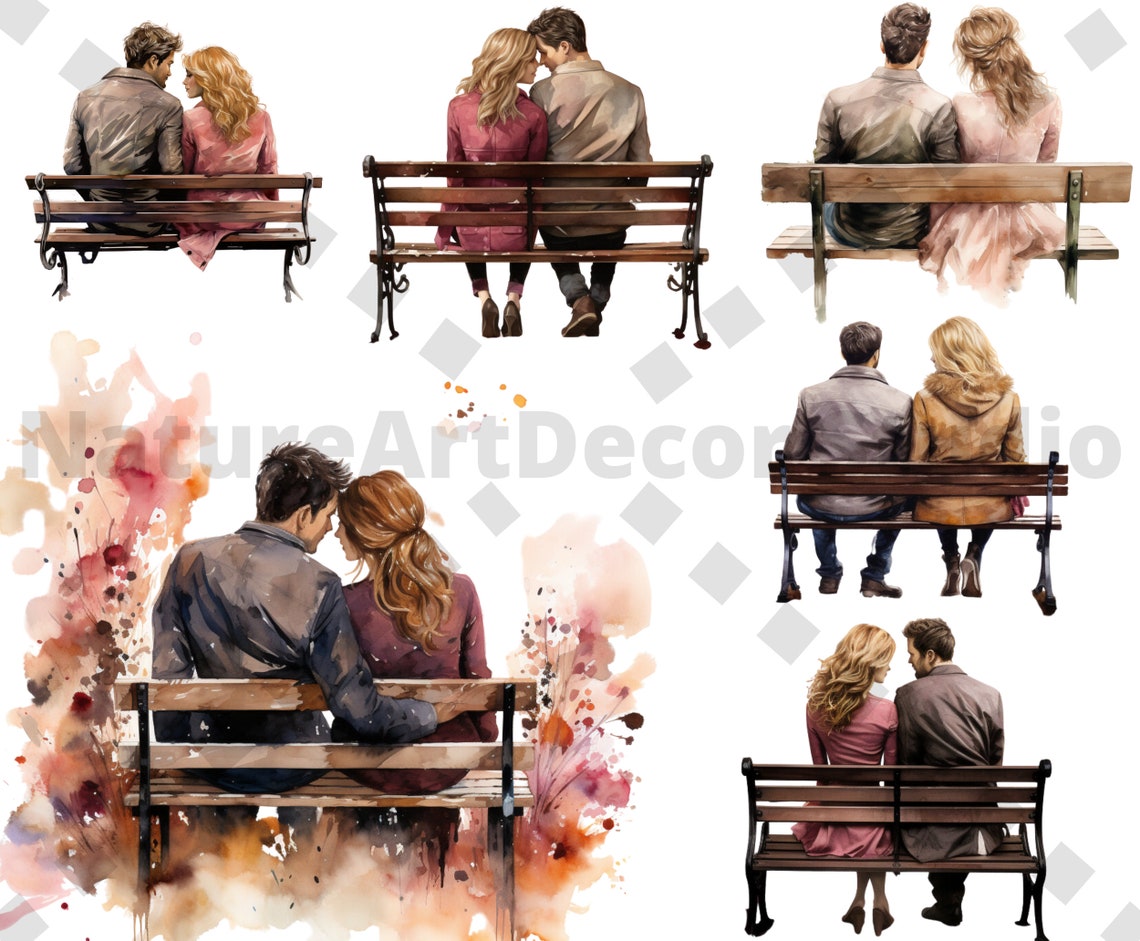80pc Romantic Couples Mega Watercolor PNG Bundle Love - Etsy