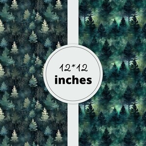 10 Pc Seamless Dark Forest Pattern Digital Paper Bundle, JPG, Instant ...