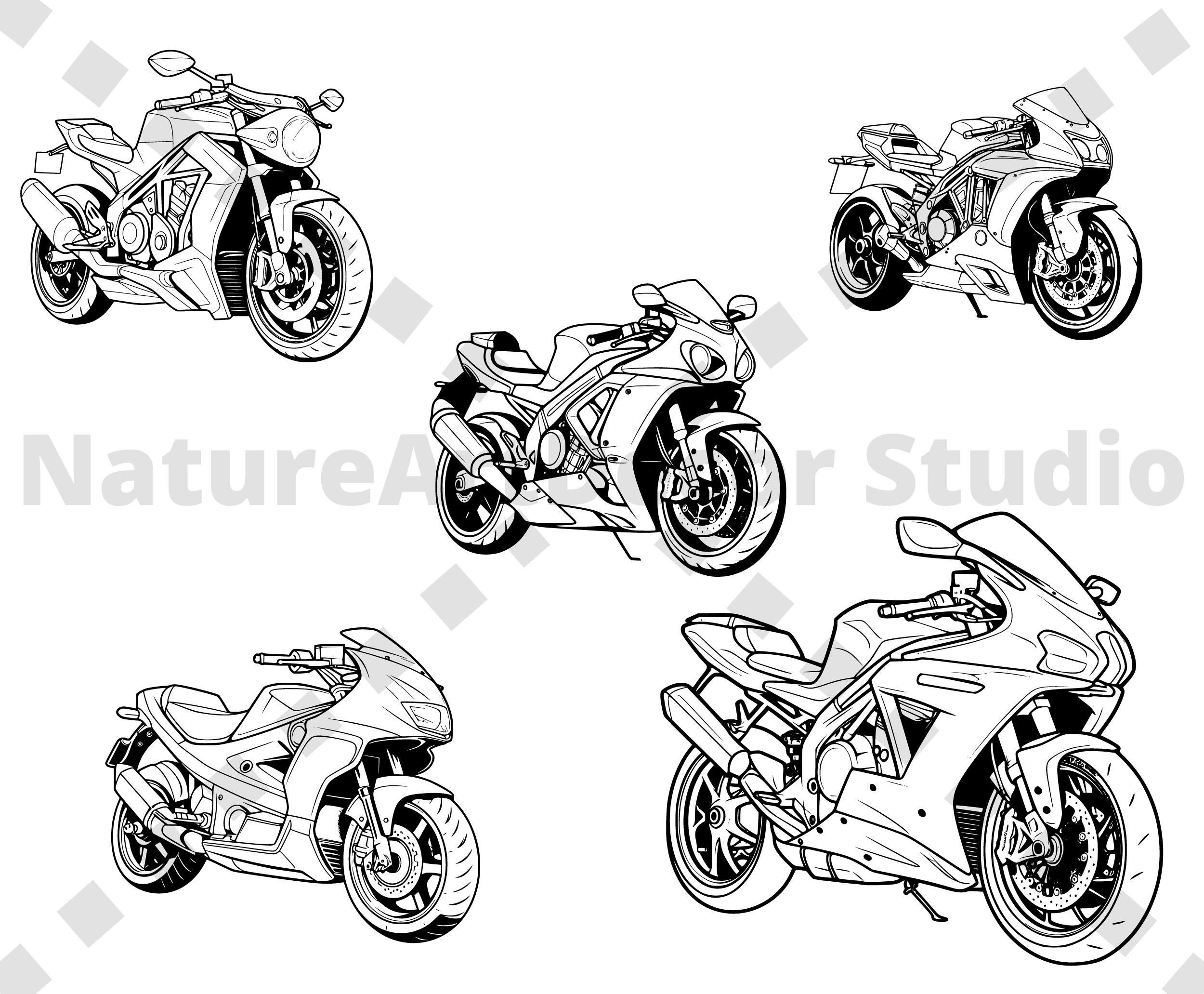 25pc Bike SVG Bundle Motorcycle Cut Files Motorbikes Lover - Etsy