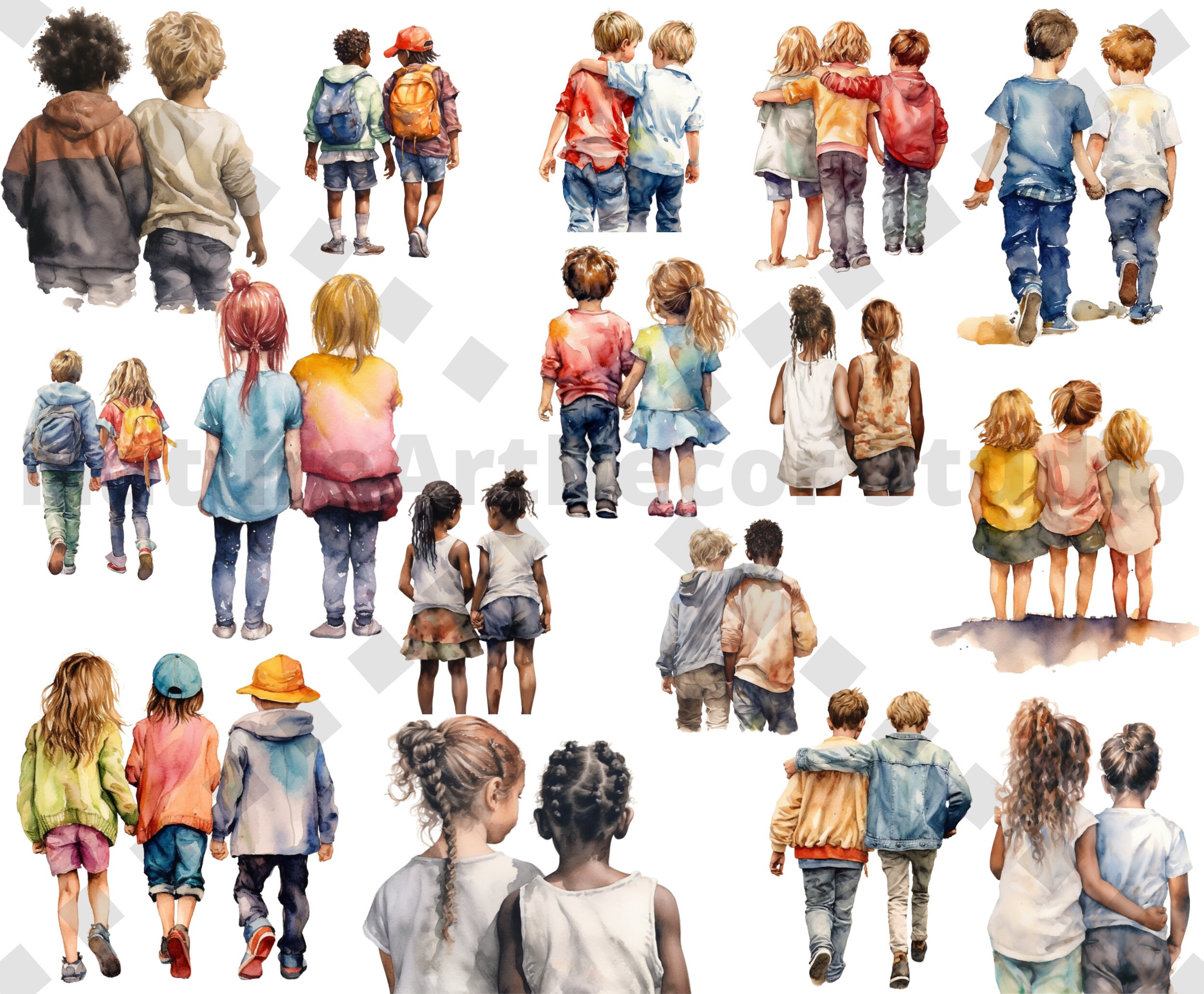 88pc Besties for Life Mega Bundle Watercolor PNG Bundle Best - Etsy Canada