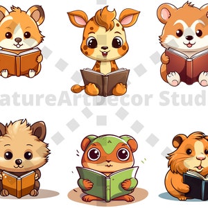 30pc Adorable Animals Lost in Stories PNG Bundle, Sweet Animals Are ...