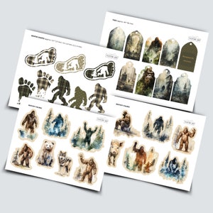 Bigfoot Vintage Junk Journal Kit, 40 Sasquatch Printable Scrapbooking ...