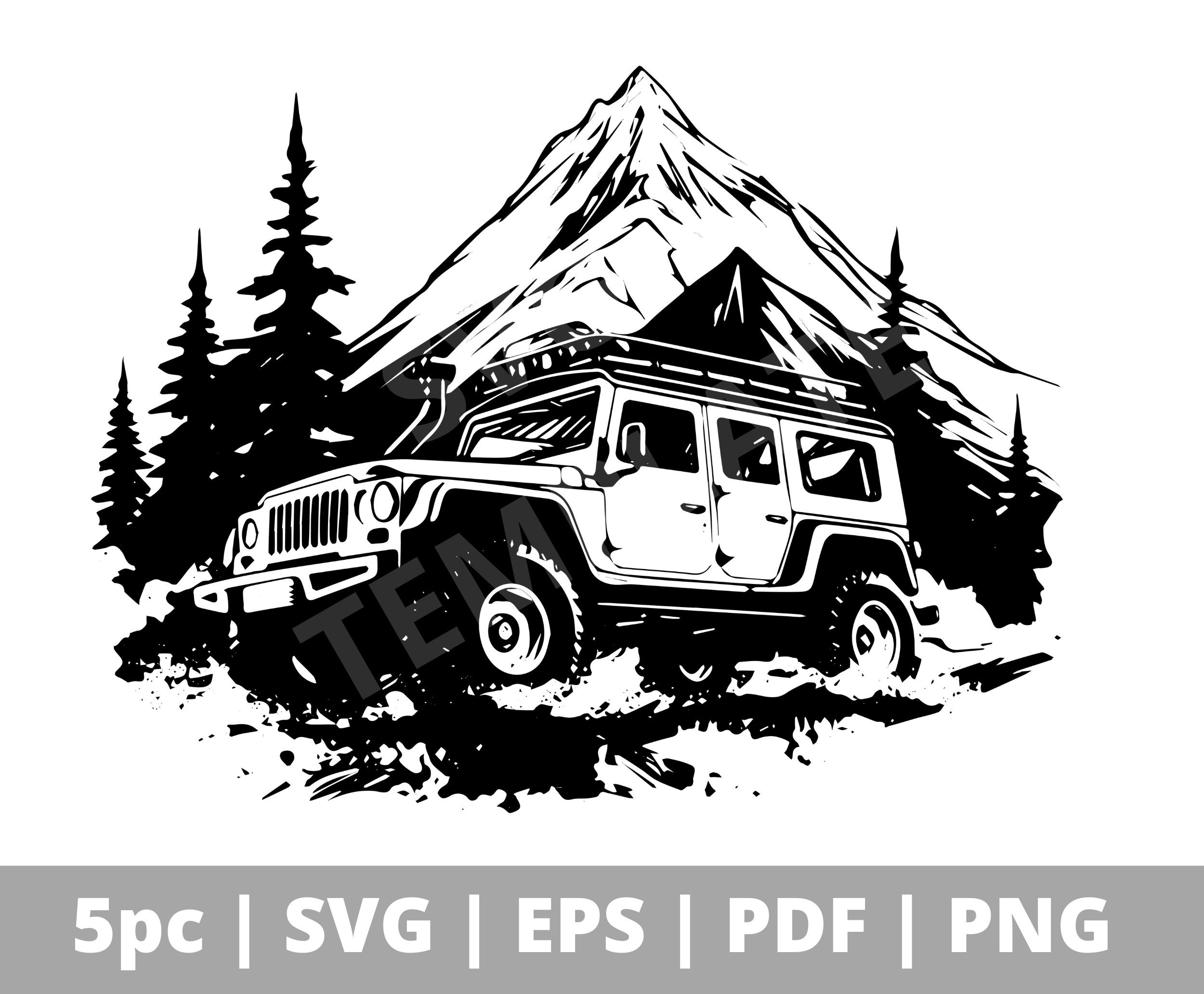 Jeep Off Road Silhouette