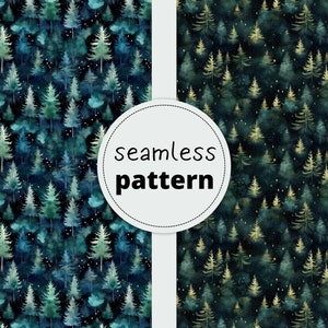 10 Pc Seamless Dark Forest Pattern Digital Paper Bundle, JPG, Instant ...