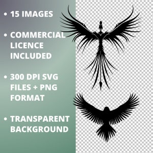 Thunderbird Silhouette Line Art Svg Bundle, Bird Monster Cryptid ...