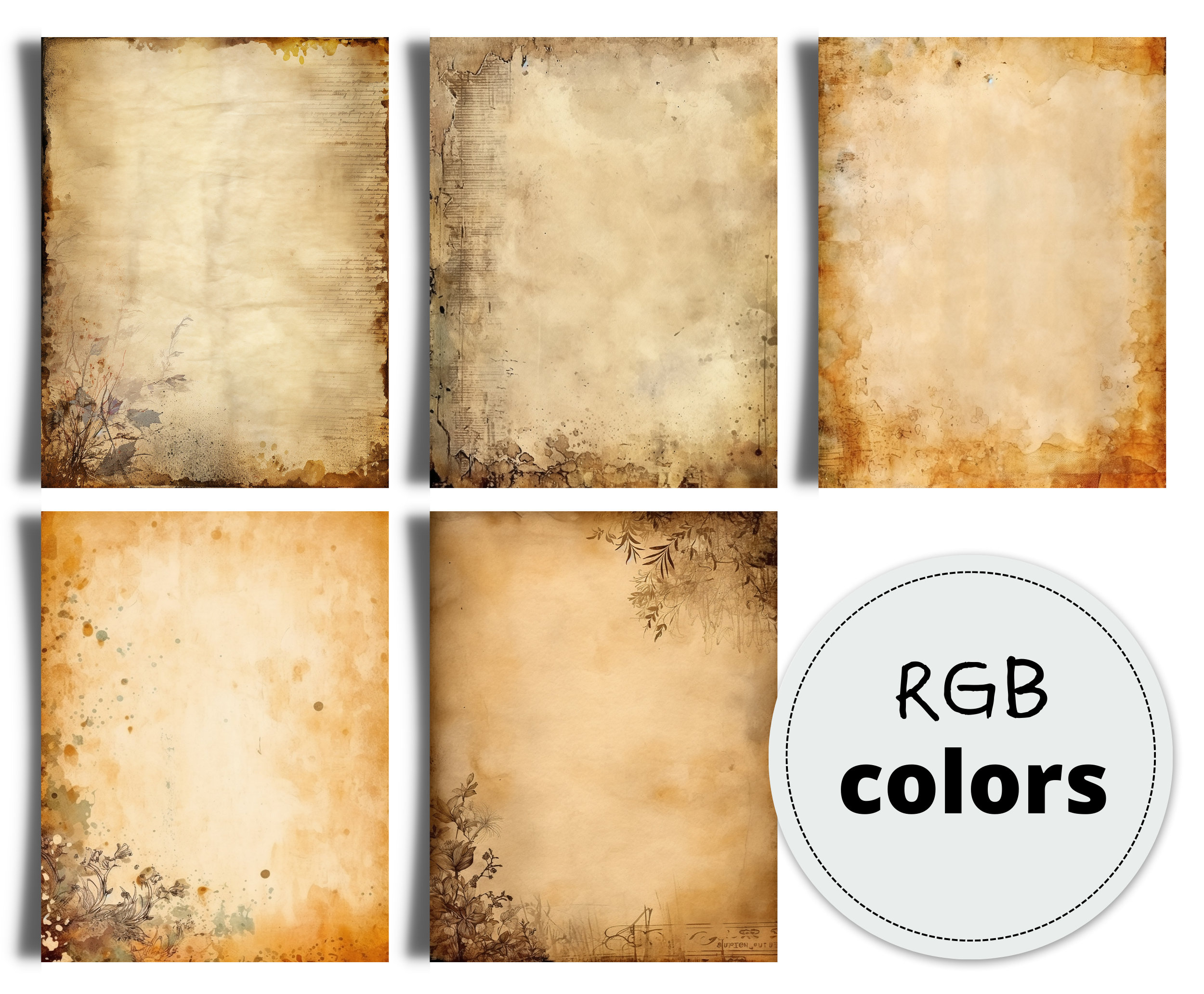 20 Pc Ancient Paper Textures Journal Kit Old Vintage Digital - Etsy