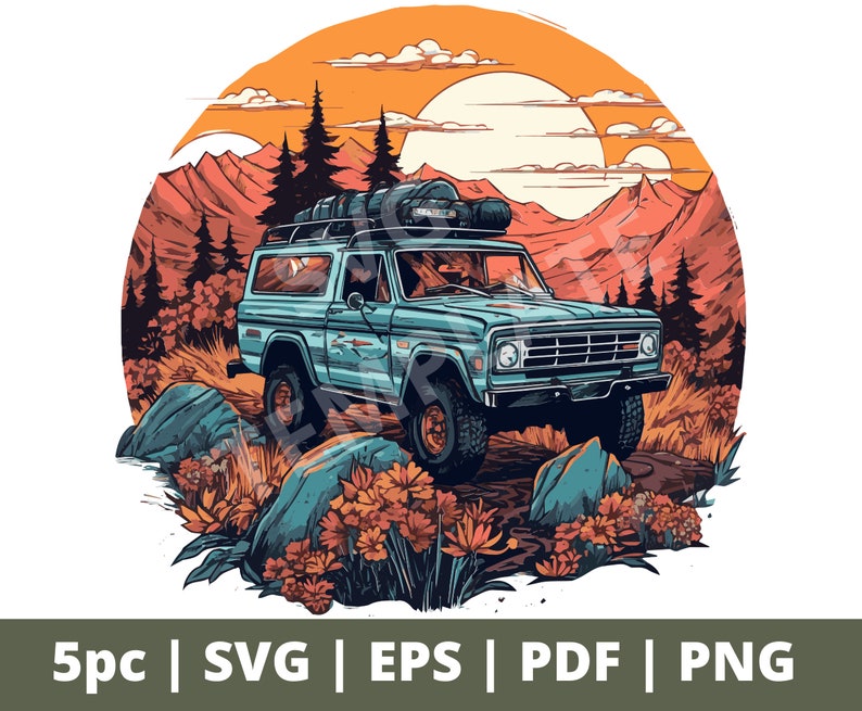 5pc Offroad SVG EPS PDF Png Bundle Adventure Car 4x4 - Etsy