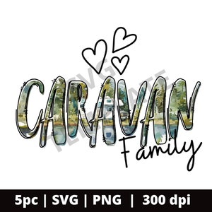 5pc Caravan Doodle SVG & PNG Bundle, Motorhome Camping Cut Files ...