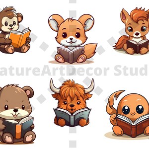 30pc Adorable Animals Lost in Stories PNG Bundle, Sweet Animals Are ...