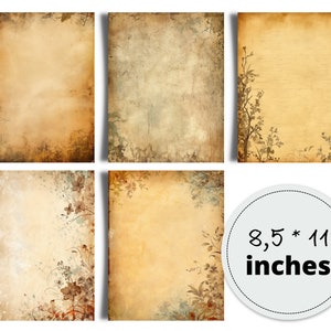 20 Pc Ancient Paper Textures Journal Kit, Old Vintage Digital Paper ...