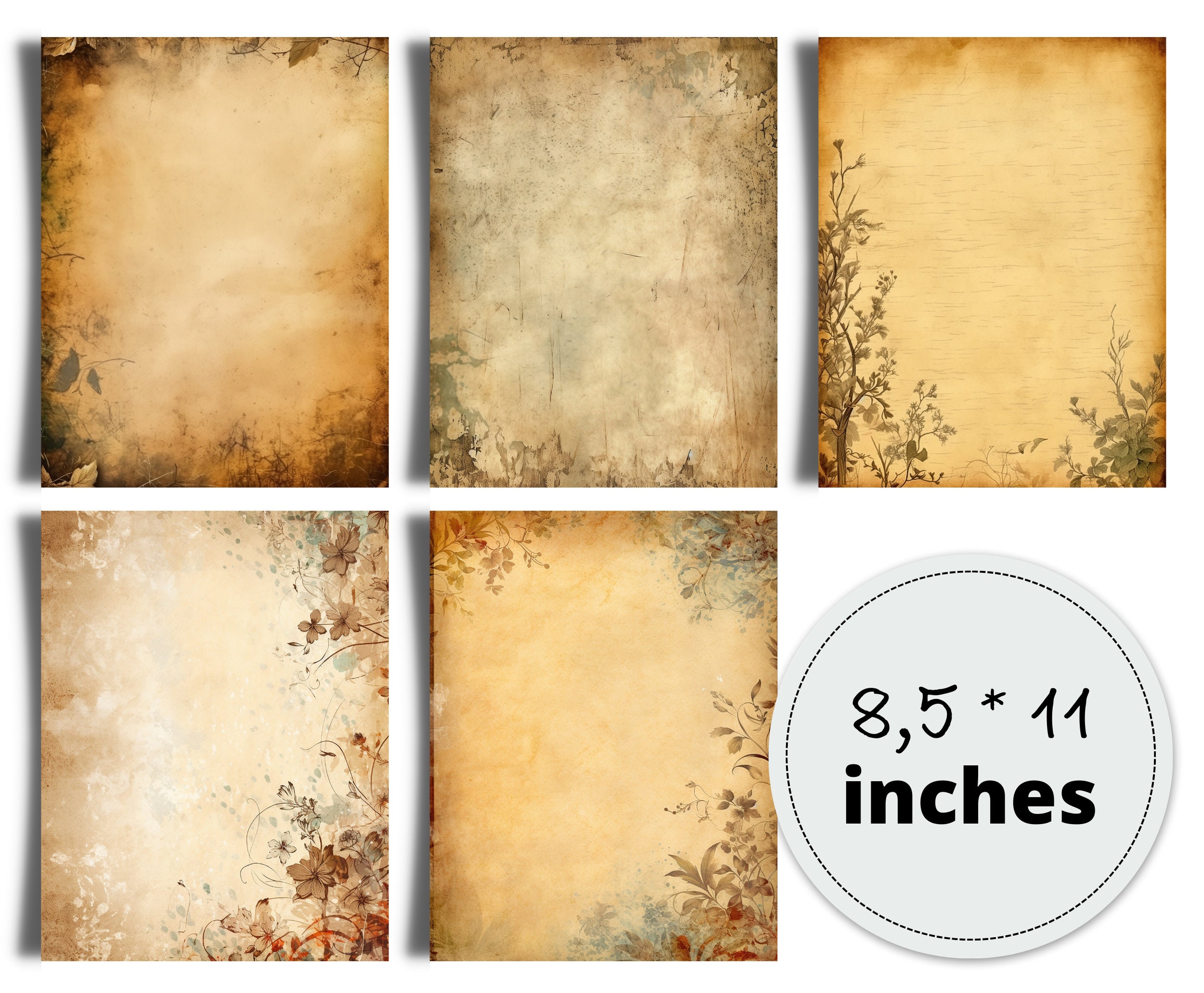 20 Pc Ancient Paper Textures Journal Kit Old Vintage Digital - Etsy