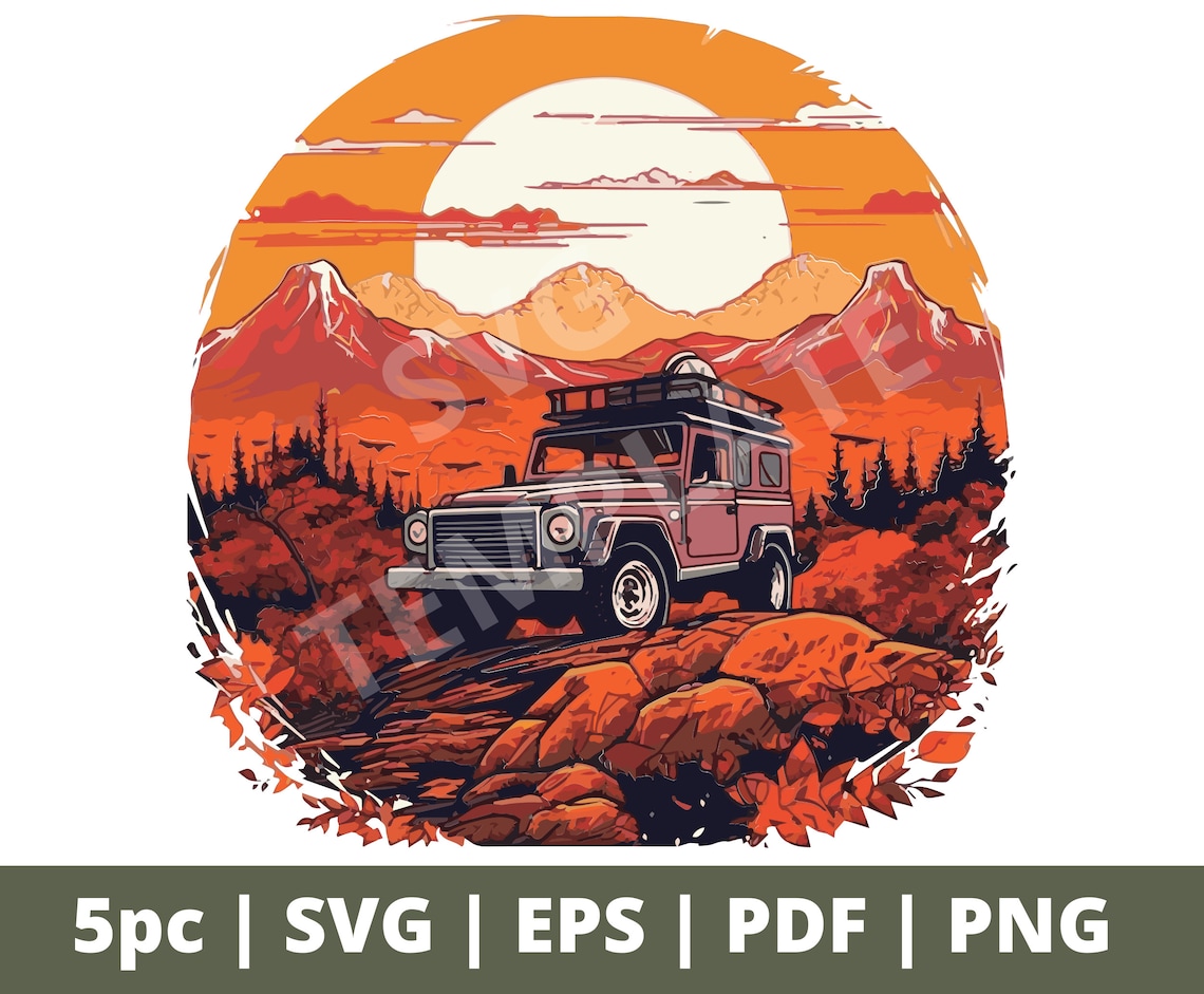 5pc Offroad SVG EPS PDF Png Bundle Adventure Car 4x4 - Etsy