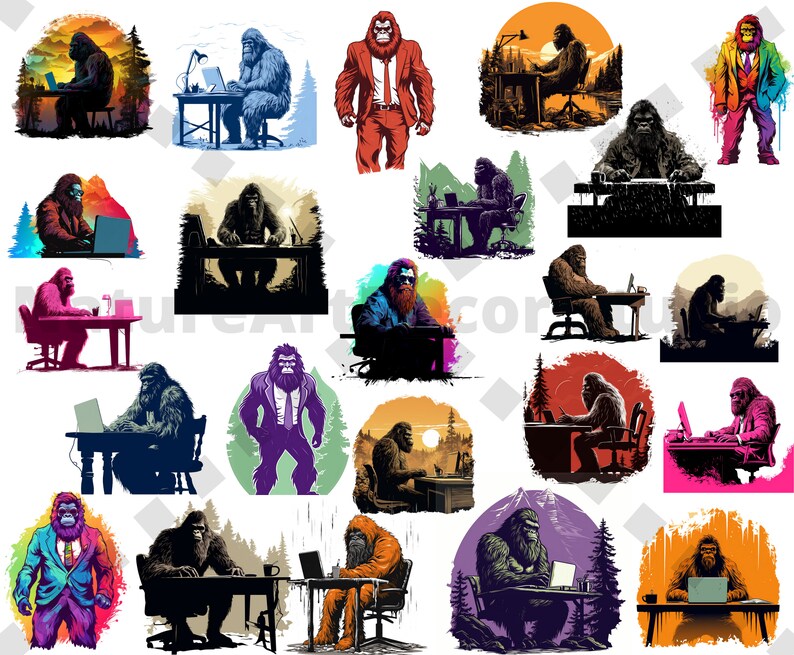 Free the Office Bigfoot 56pc Image Bundle Sasquatch Yeti PNG - Etsy