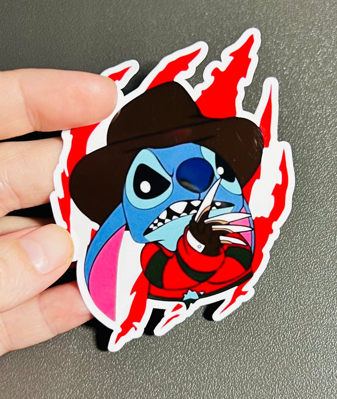 Freddy Krueger Stitch Sticker - Etsy