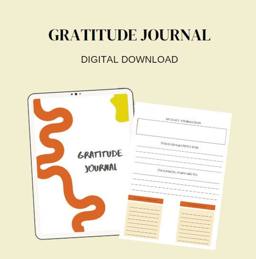Digital Gratitude Journal, Daily Mindfulness, Affirmation, Vision Board ...