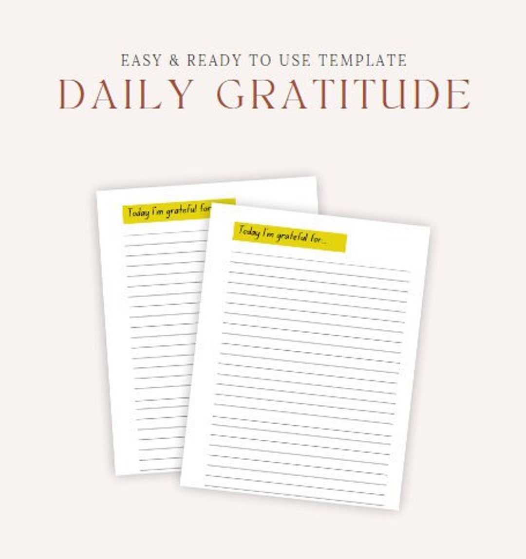 Gratitude Journal Printable Template, Thankfulness Journal, Gratitude ...