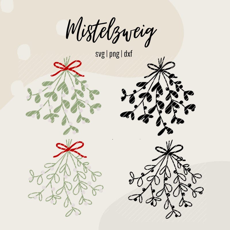 Mistletoe Svg - Etsy