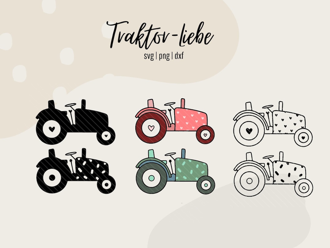 Plotterdatei Traktor Kids svg dxf Kinder Bauernhof Plotter Laser - Etsy.de