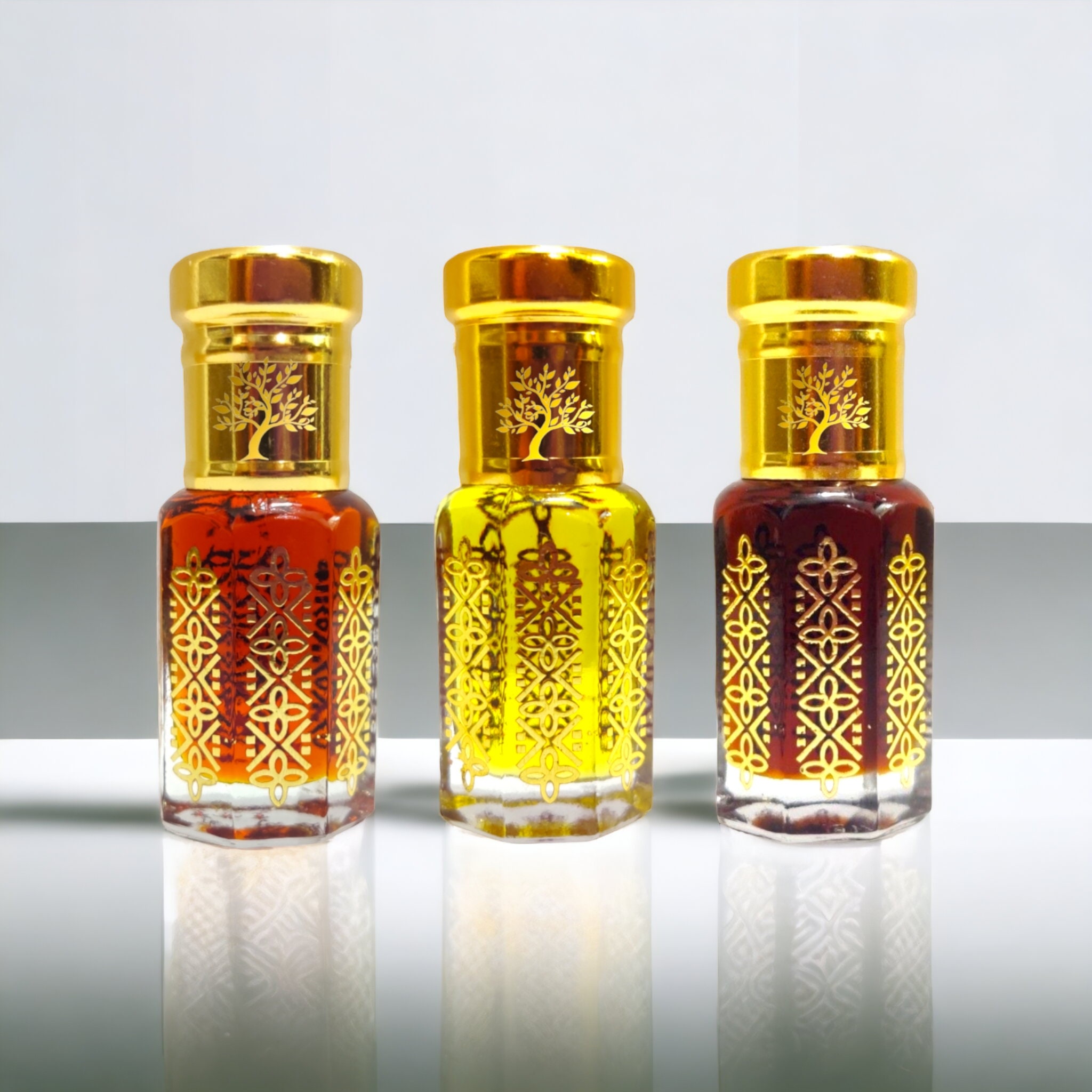 SAFFRON ATTAR COMBO Premium Oud Saffron Ruh Saffron Attar Kesar Chandan ...