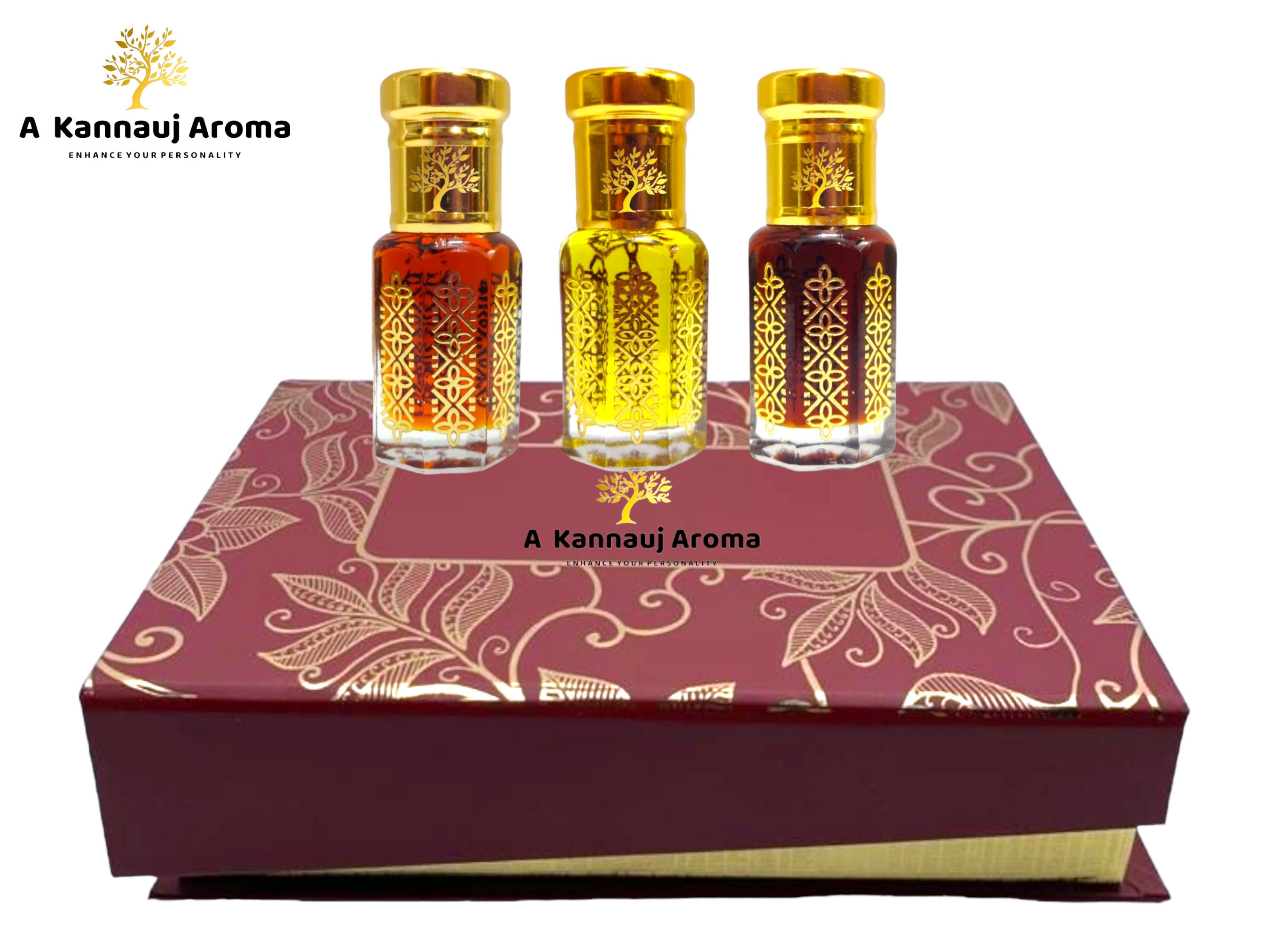 SAFFRON ATTAR COMBO Premium Oud Saffron Ruh Saffron Attar Kesar Chandan ...