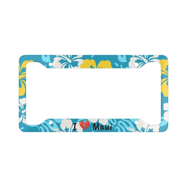 Hibiscus License Plate Frames - Etsy