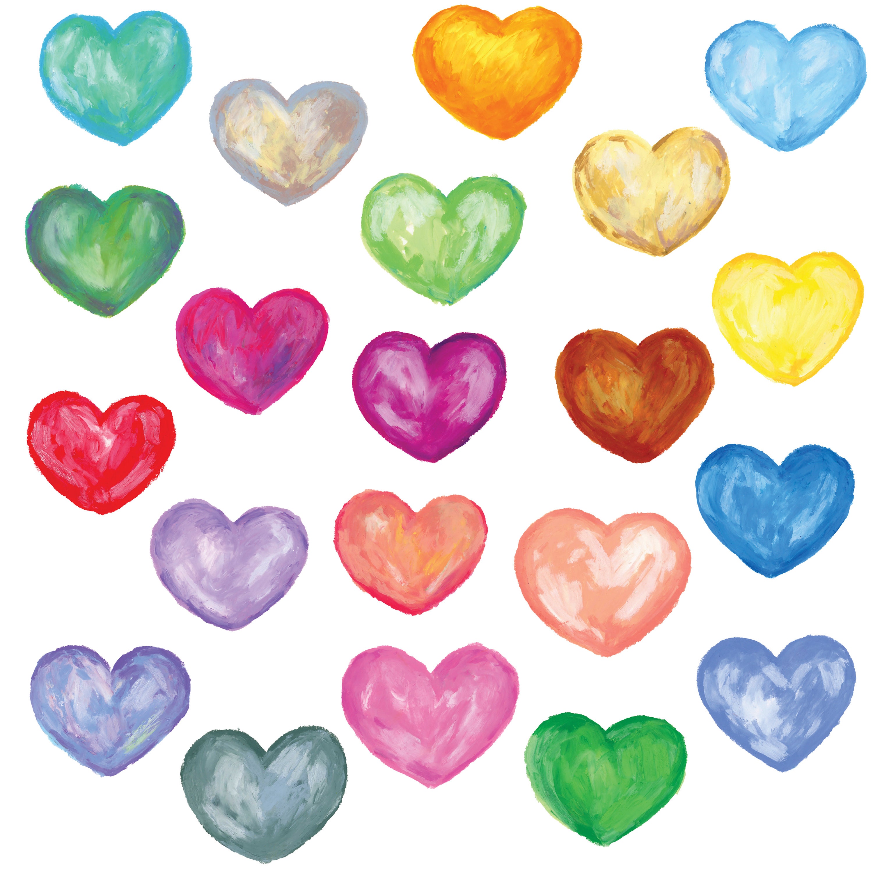 Cute Heart Clipart , Crayon , Oil Pastel Hand Painted, Love Clipart ...