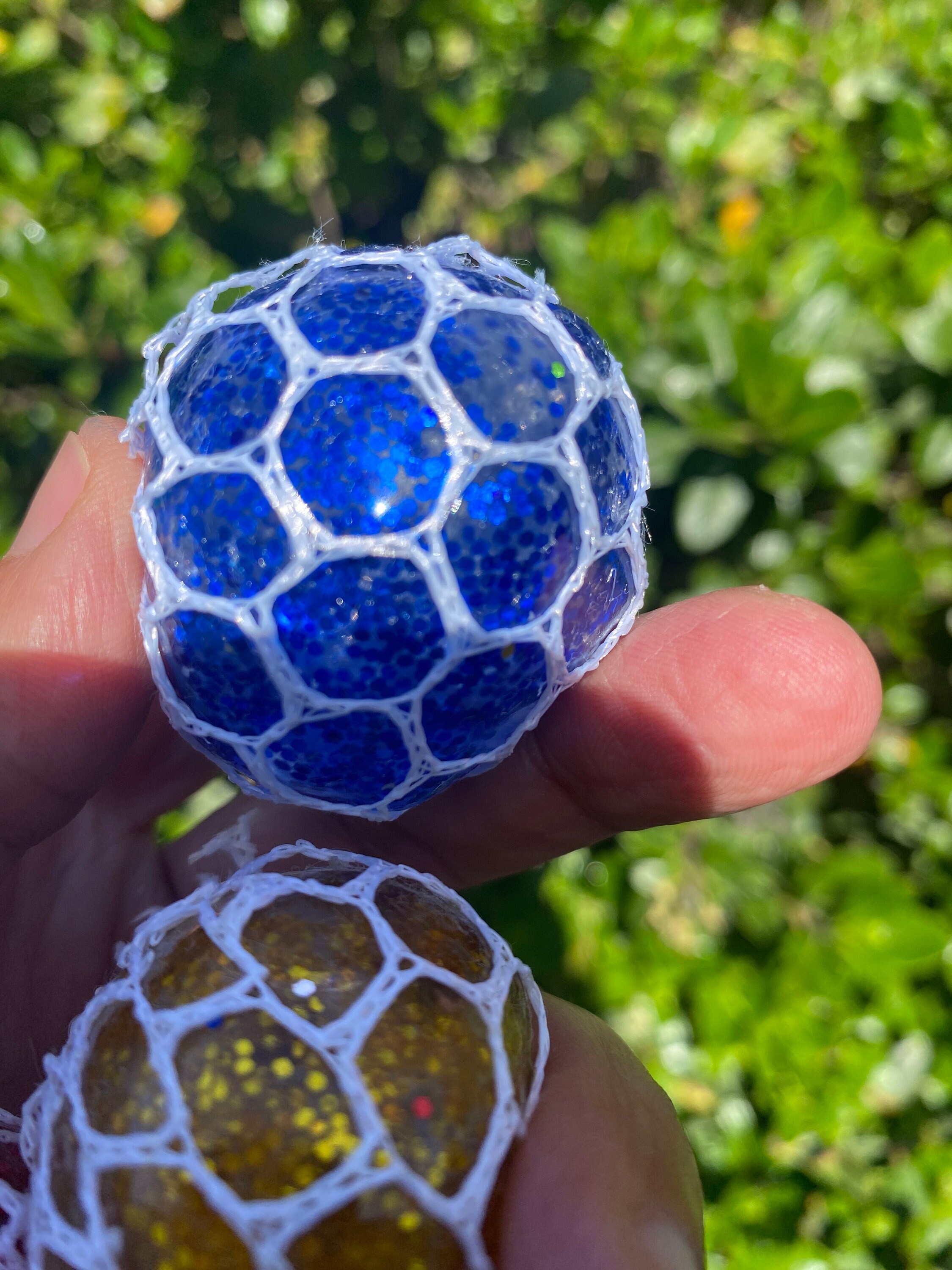 6 Glitter Squishy Balls 2 Balls In Assorted Colors Etsy